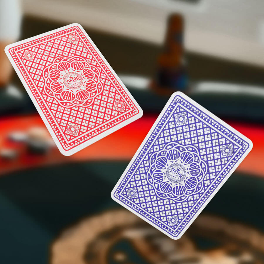 Triton Poker Tables Premium Poker Playing Cards (Red + Blue) | Best ...